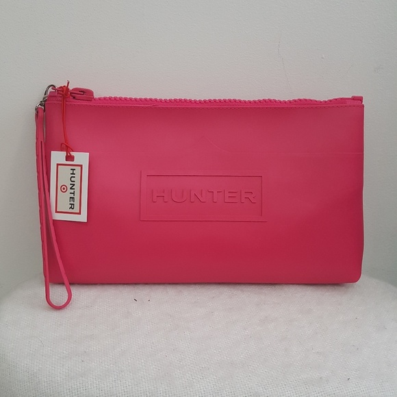 Hunter | Bags | Hunter X Target Large Pink Wristlet Pouch | Poshmark
